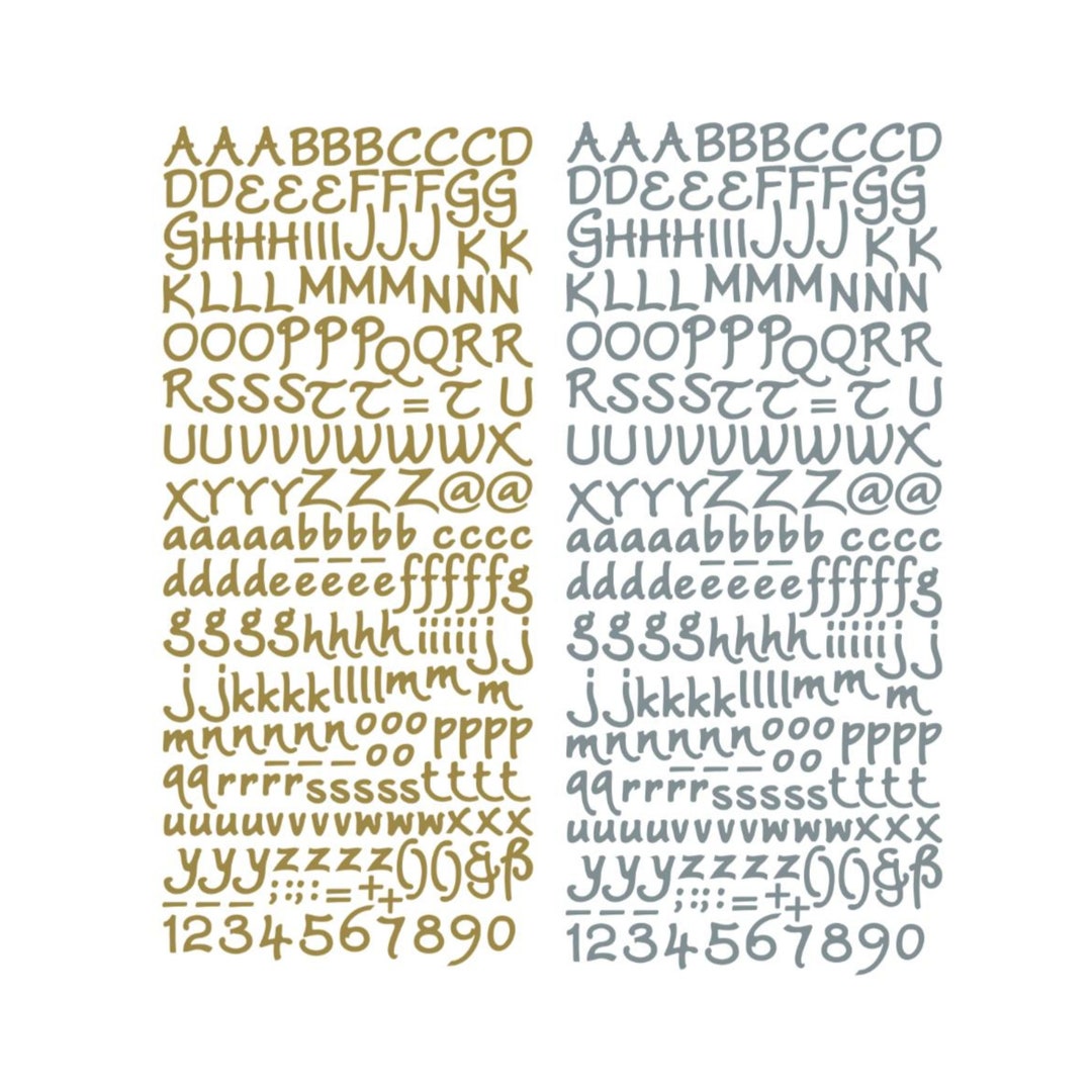 Peel off Alphabet Stickers, Gold or Silver Letter Embellishment, Upper ...