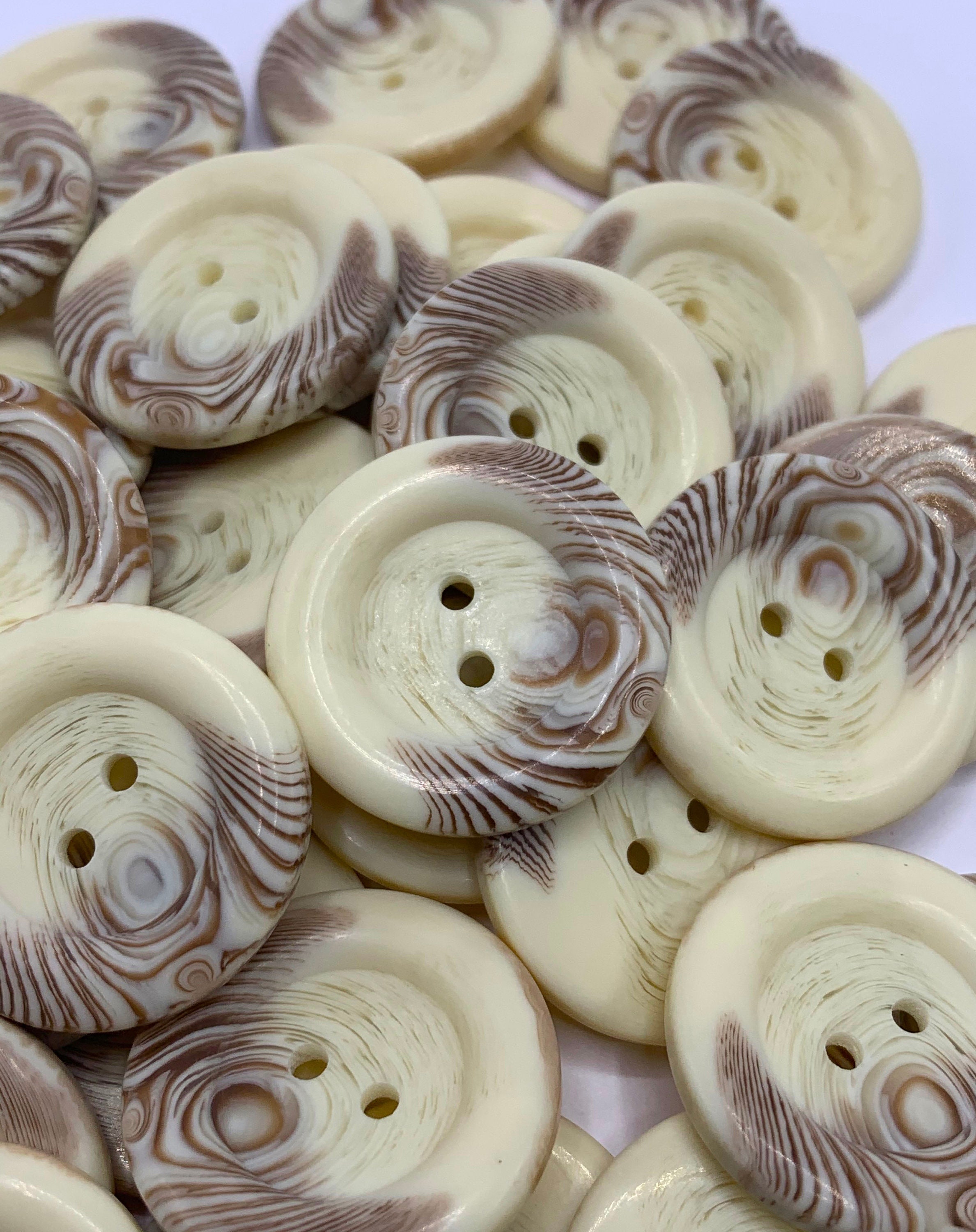 Aran Buttons 1 Inch Round Cream and Brown Swirl Arran Buttons | Etsy