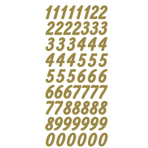 60 Large Number Stickers, Peel off Foiled Gold or Silver Numbers for ...