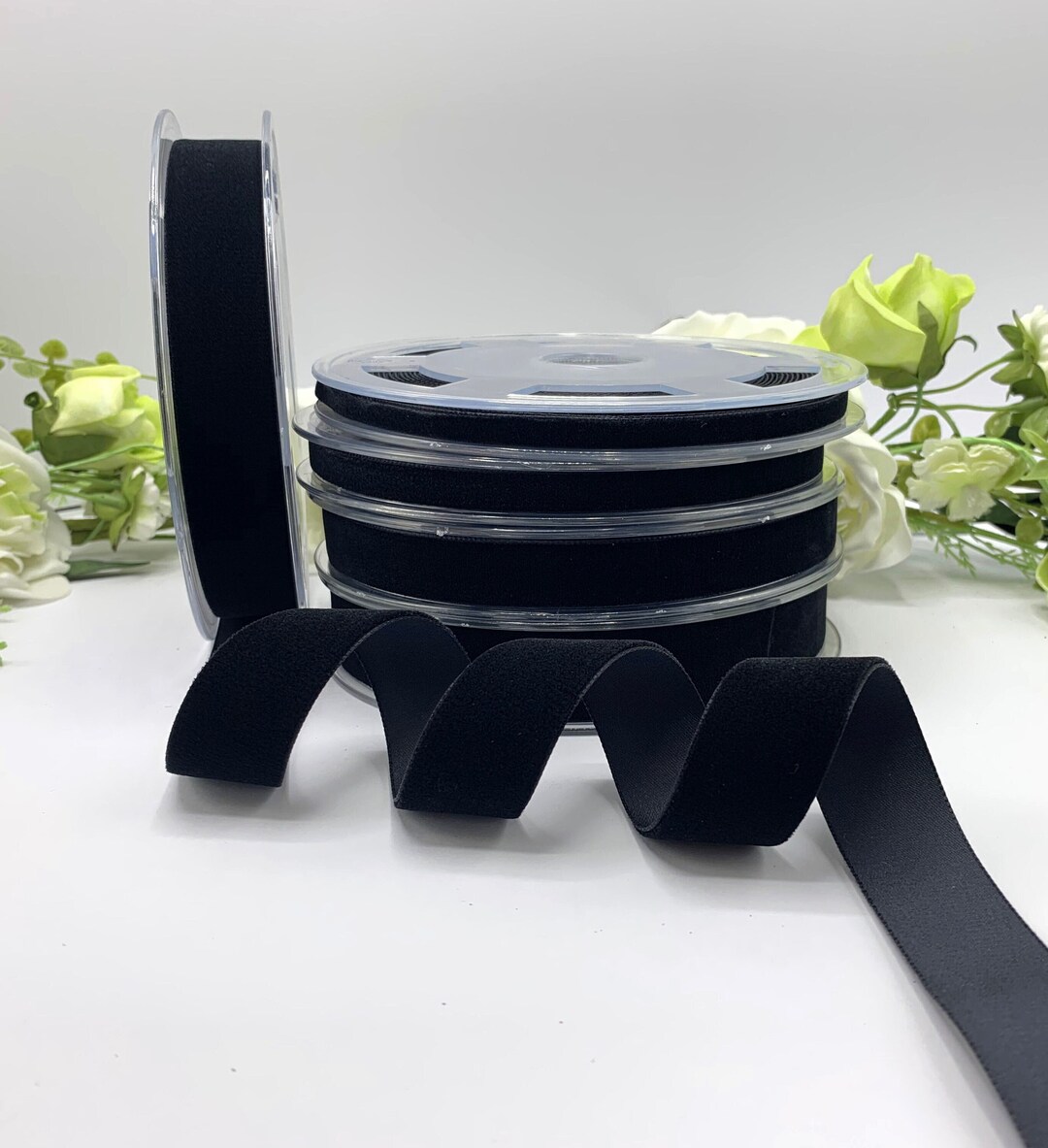 Black Velvet Ribbon 1/4 to 1 Widths 1m to 10m - Etsy