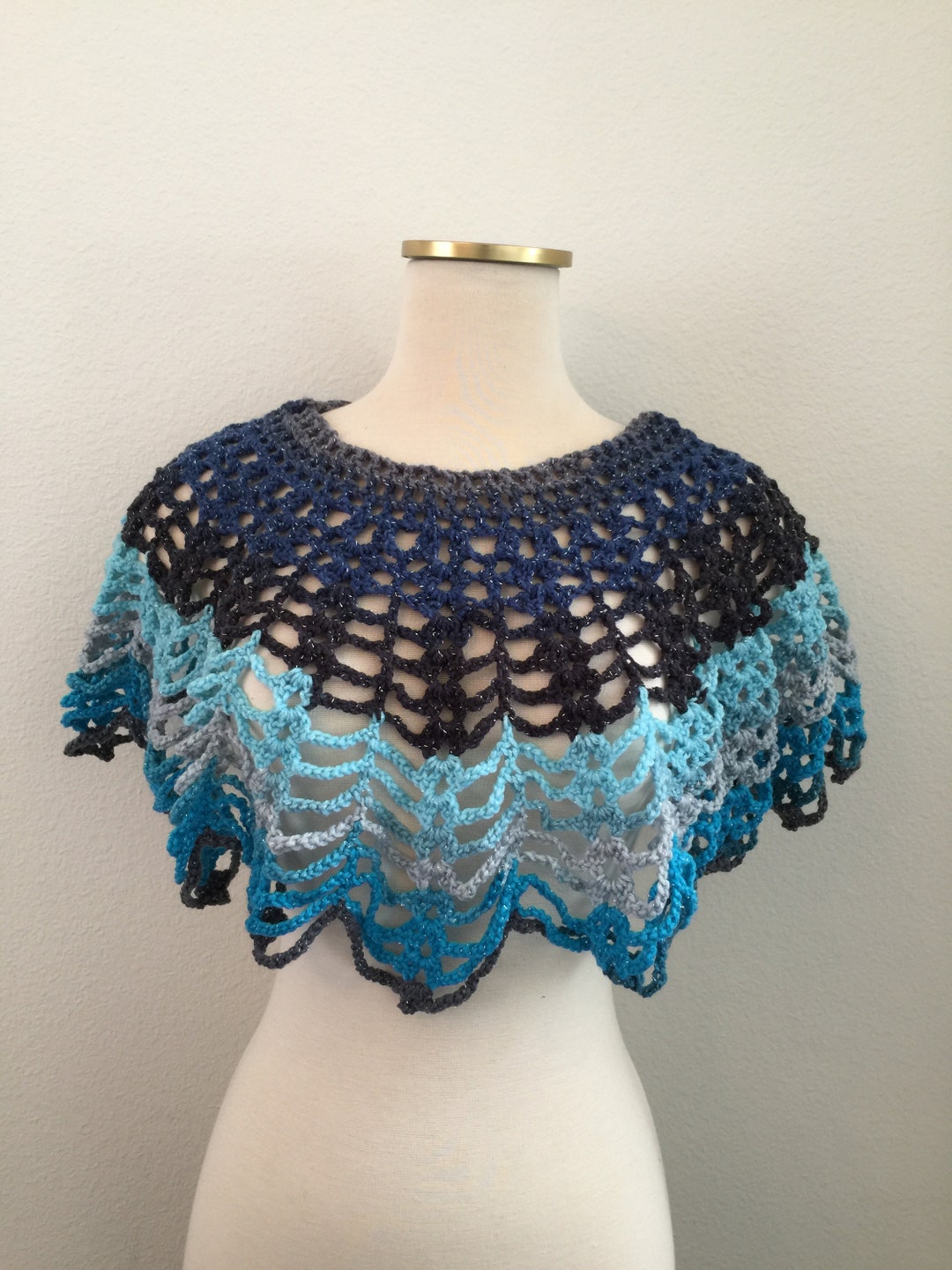 Shrug Teal, Turquoise Shrug, Wrap, Summer Wrap, Spring Shawl, Poncho ...