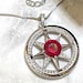 3.5 Carat Diamond Pendant Compass Jewelry NATURAL RUBY 40th Wedding ...