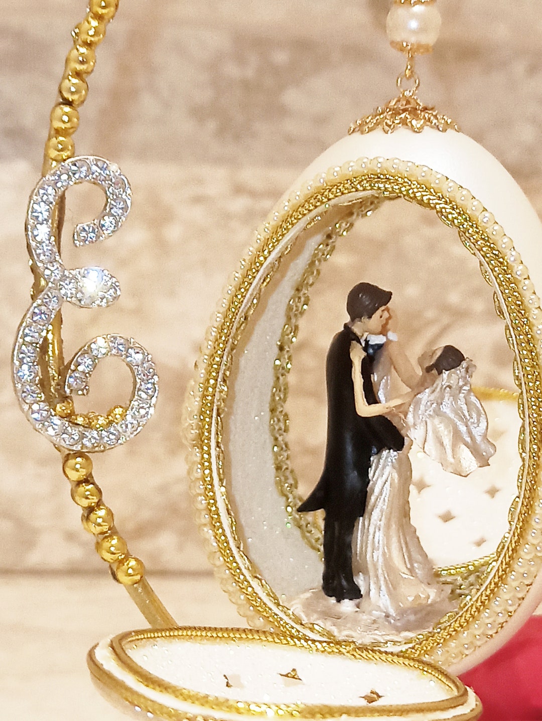 Faberge Egg Personalised Initial Artisan Wedding Anniversary Gift for ...