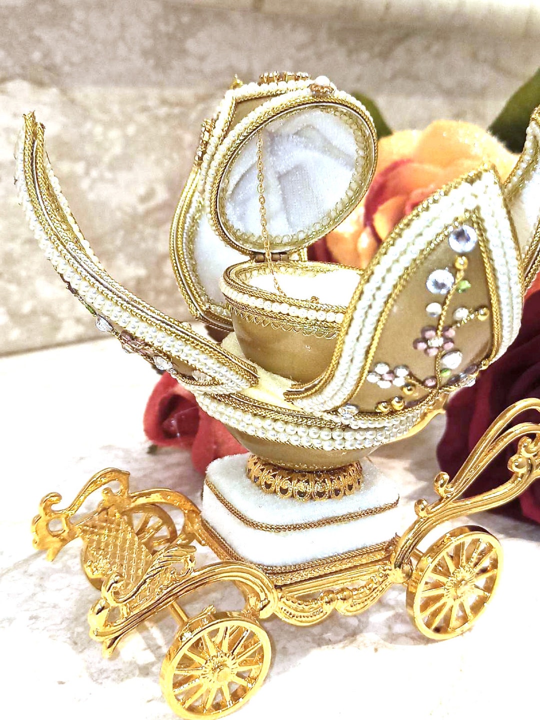 ONE ONLY 24K Faberge Design Egg Style Unique Collector - Etsy