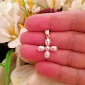 SOLID 18kt Gold Cross, Luxury Christian Gift for Her, Small Cross ...