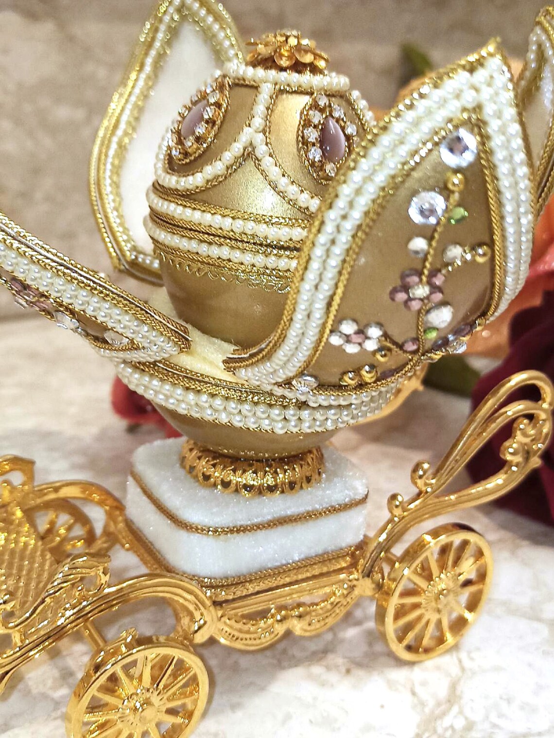 ONE ONLY 24K Faberge Design Egg Style Unique Collector - Etsy