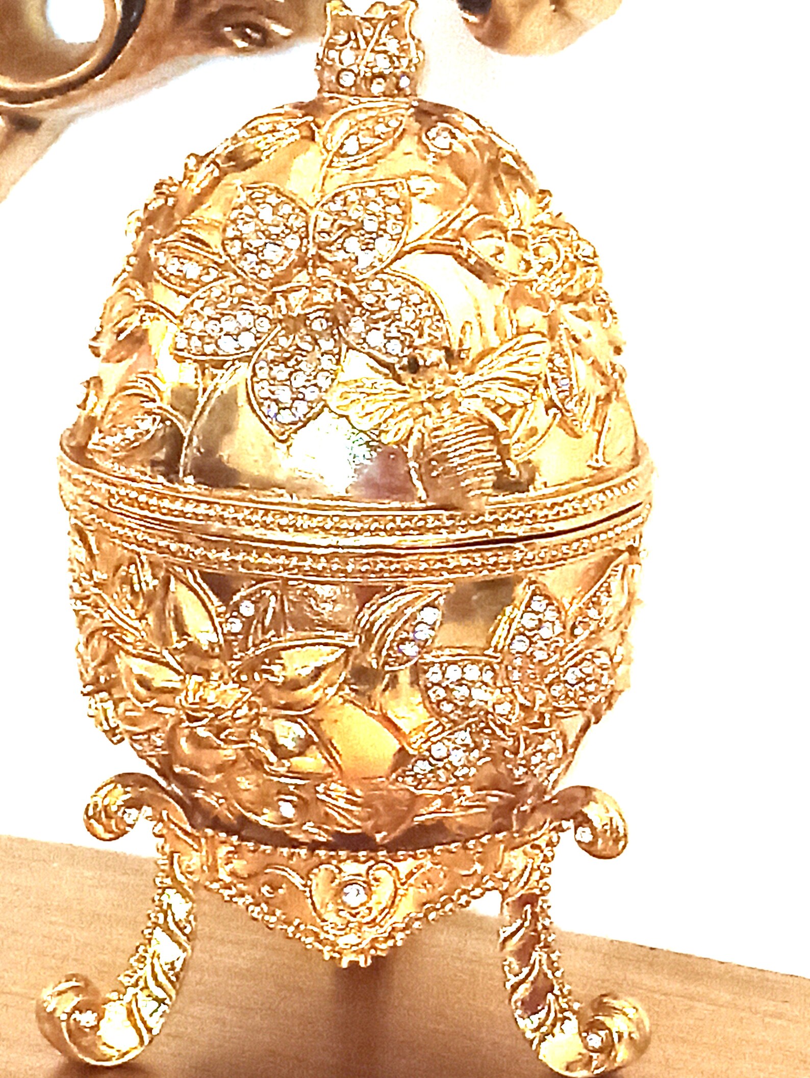 24k GOLD Faberge Collectors Egg Pomegranate Jewelry Box - Etsy