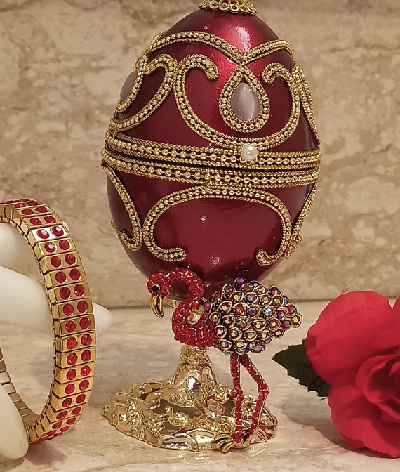 Ostrich Gift Figurine Faberge Egg Music Box ONE of a Kind | Etsy