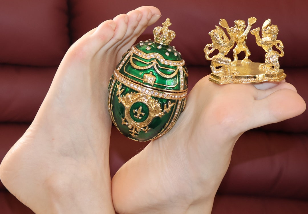 Imperial Emerald Faberge Eggs Fabergé Egg Style Handmade Trinket Box by ...