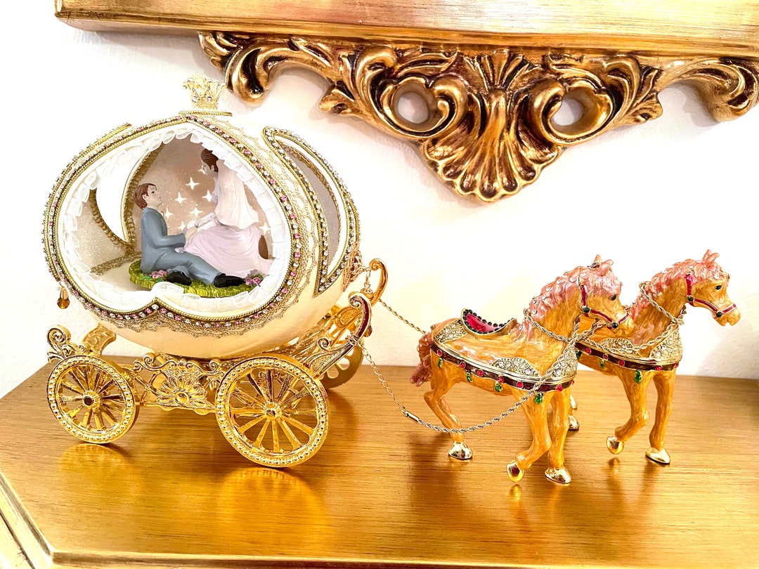 Ostrich LARGE Egg- Faberge Egg Music Box, Proposal Idea,handcarved REAL ...