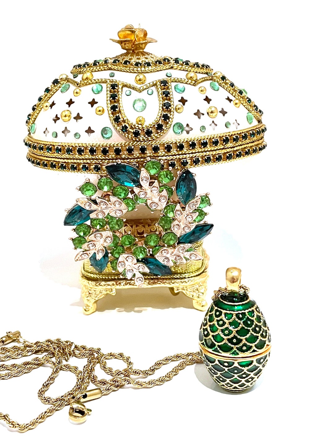 ONE OF A KIND - Antique Faberge Egg Style .egg + Fabergé Jewelry ...
