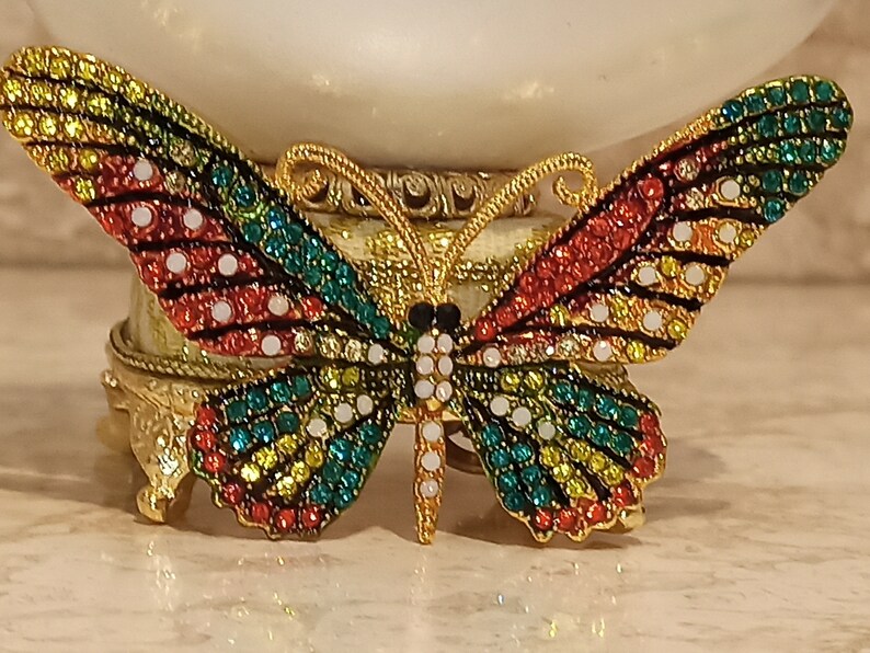 Butterfly Trinket Box Rainbow Butterfly Ring Box LUXURY - Etsy