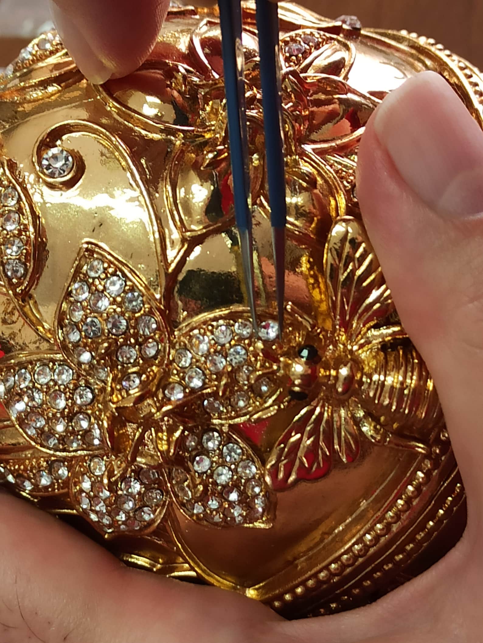 24k GOLD Faberge Collectors Egg Pomegranate Jewelry Box - Etsy