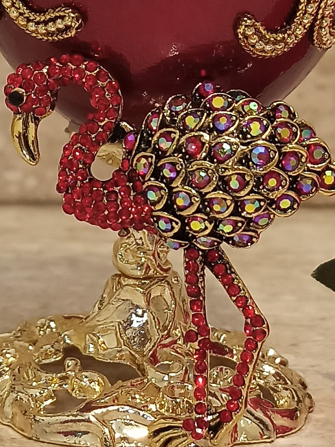 Ostrich Gift Figurine Faberge Egg Music Box ONE of a Kind | Etsy