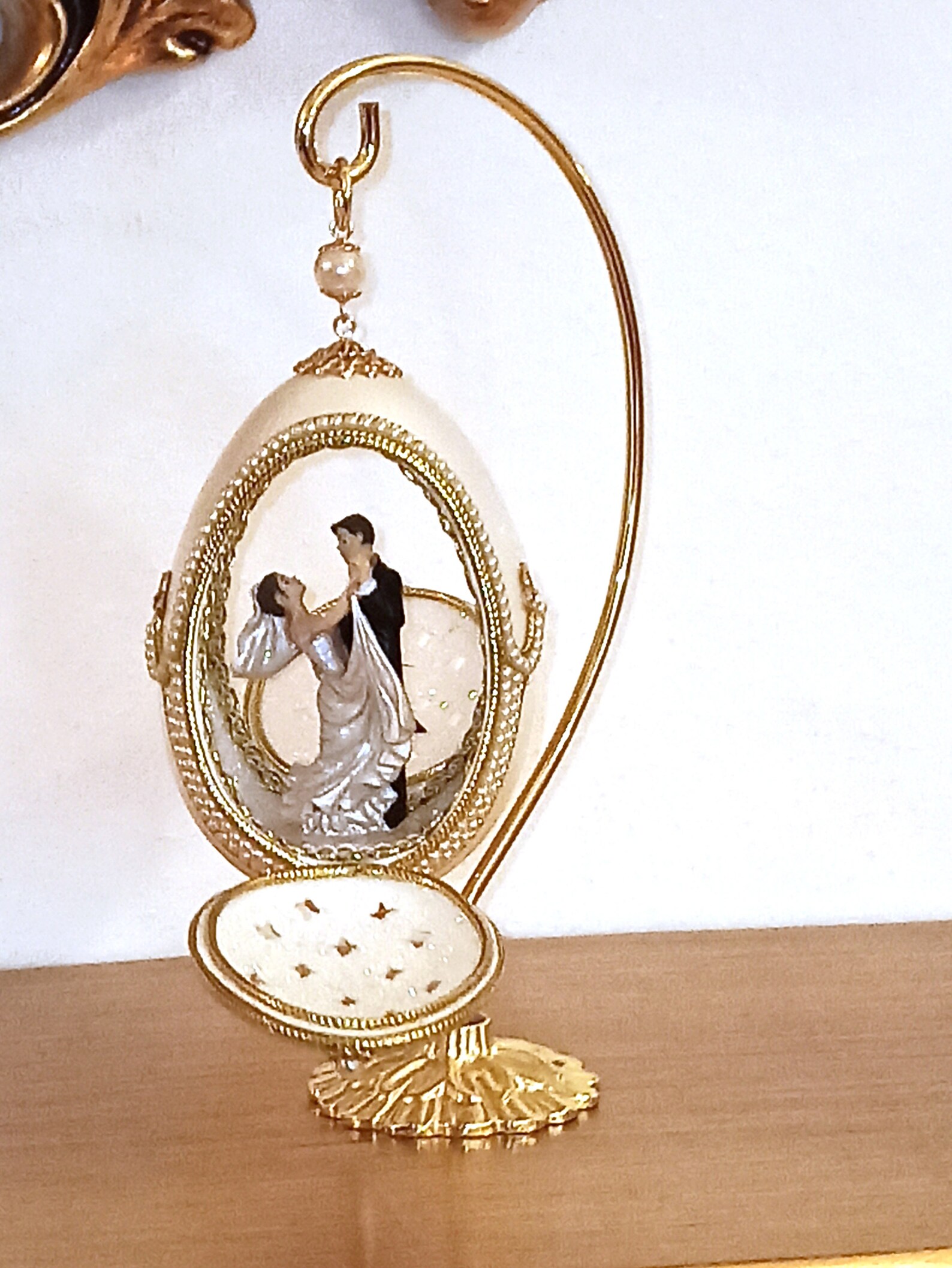 FABERGE Style Wedding Egg Faberge Egg FABERGE Wedding Bride and Groom ...