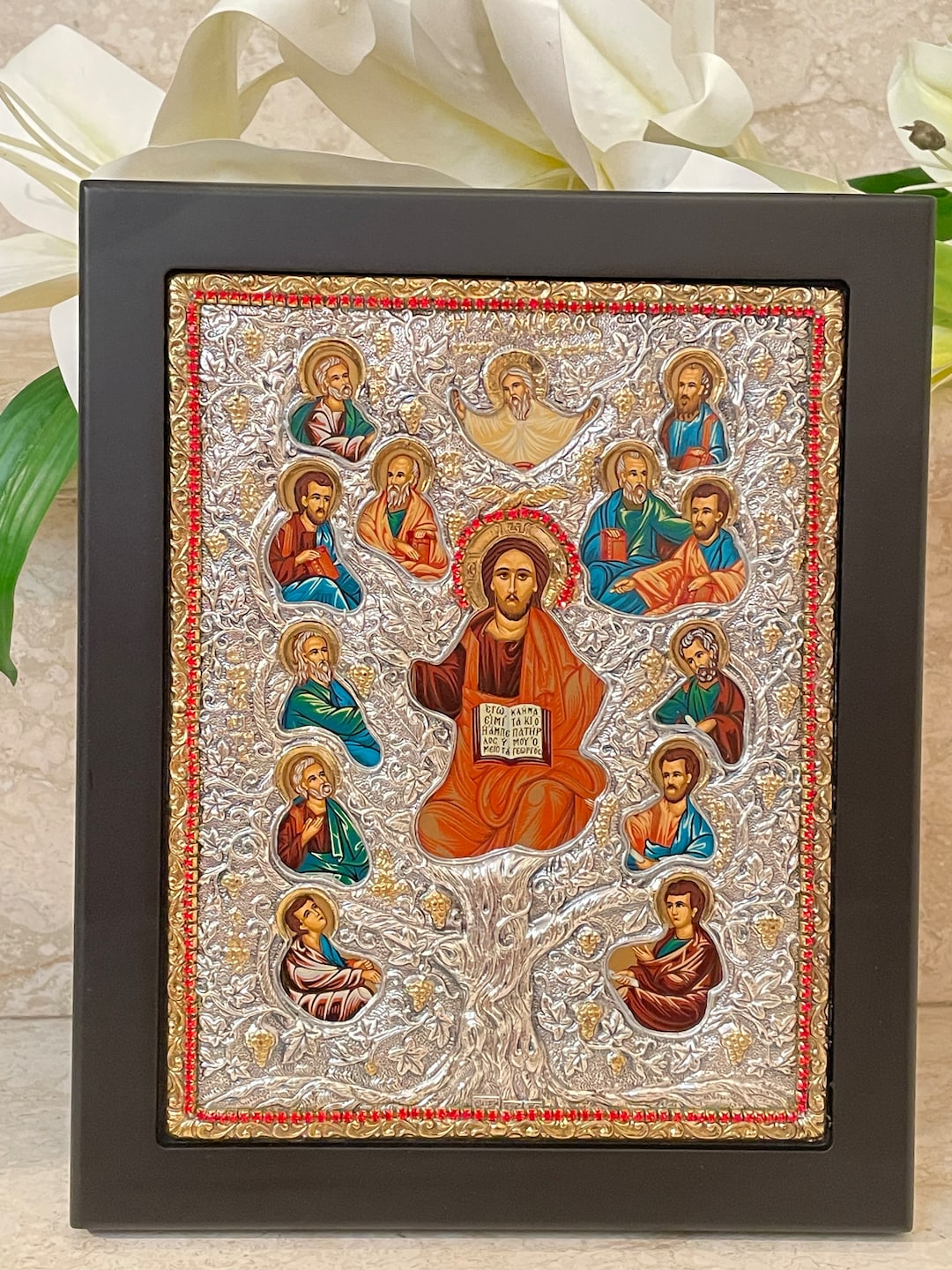 GOLD Lord Jesus Christ Orthodox Icon Byzantine Icon Religious Decor ...