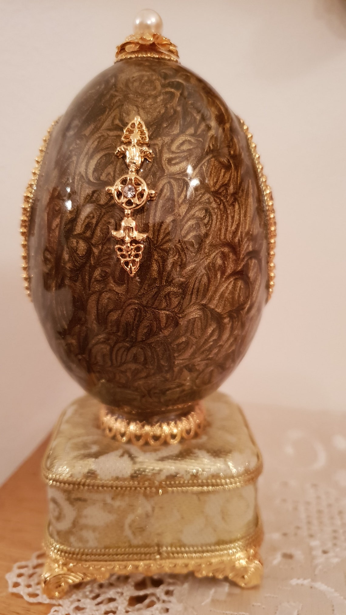 ONE ONLY 24K Faberge design egg style unique collector | Etsy