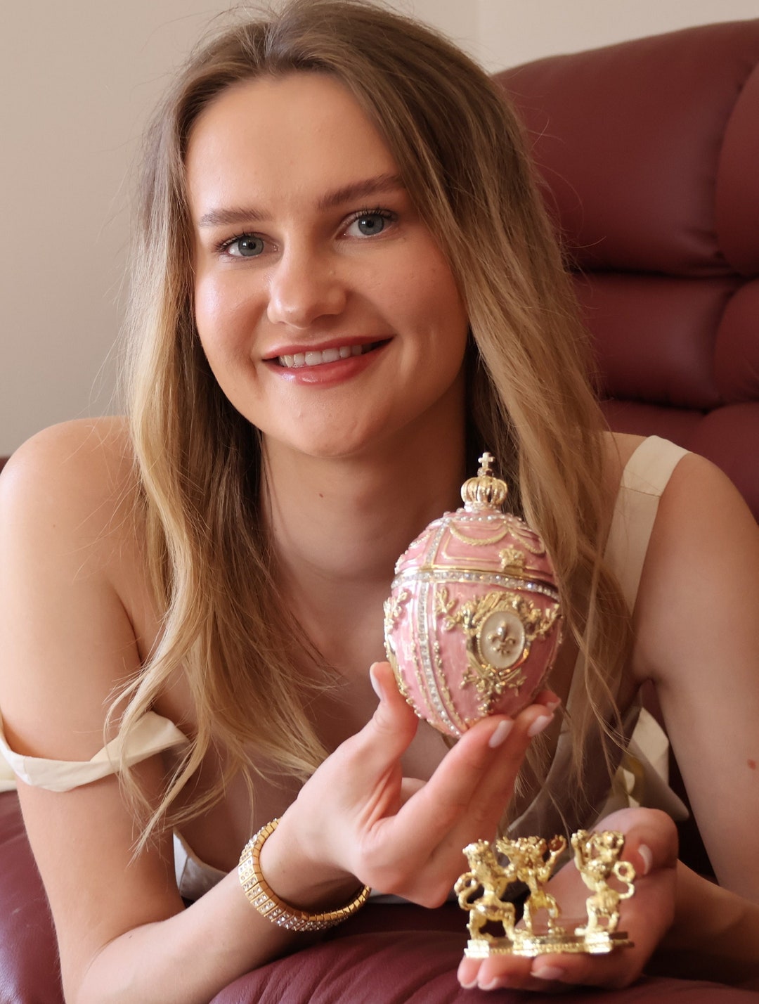 Pierrelorren Faberge Egg Designer 5star Pure GOLD Home Decor Faberge Style Decorative Boxes ...