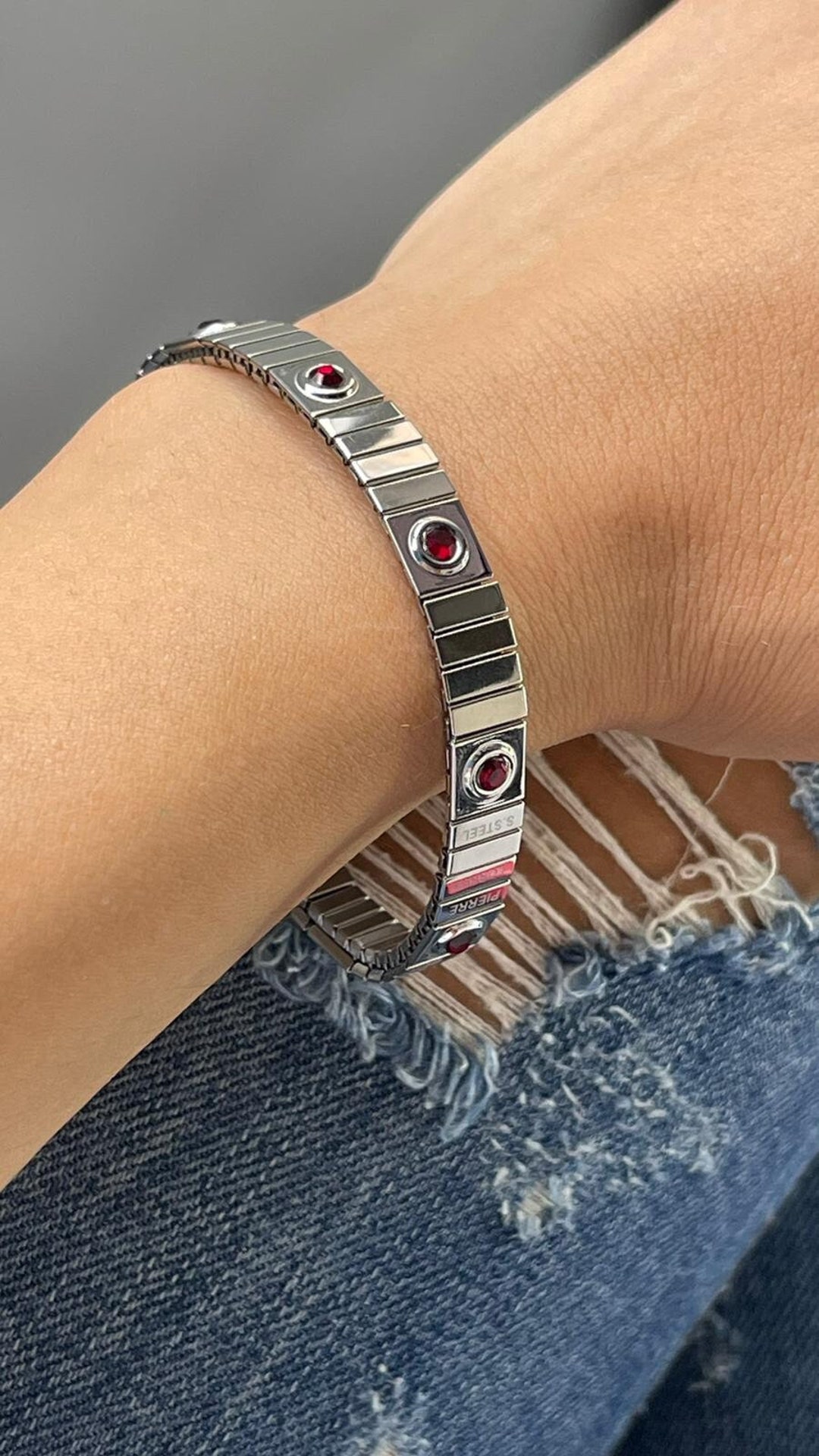 Silver Ruby Bracelet Ruby Gemstone Ruby Silver Jewelry Ruby Tennis ...