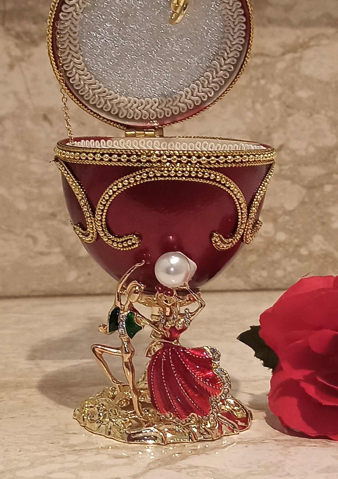 FABERGE Egg Music Box,unique Mom Gift,couples Gift,engagement Gift for ...