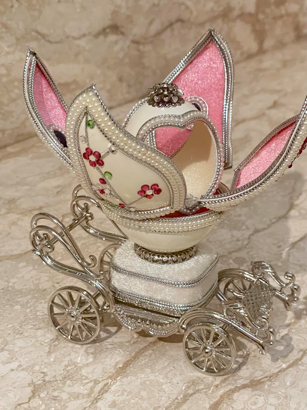 1983, Imperial Egg, Faberge Egg Music, Handcarved REAL Egg PLUS ...