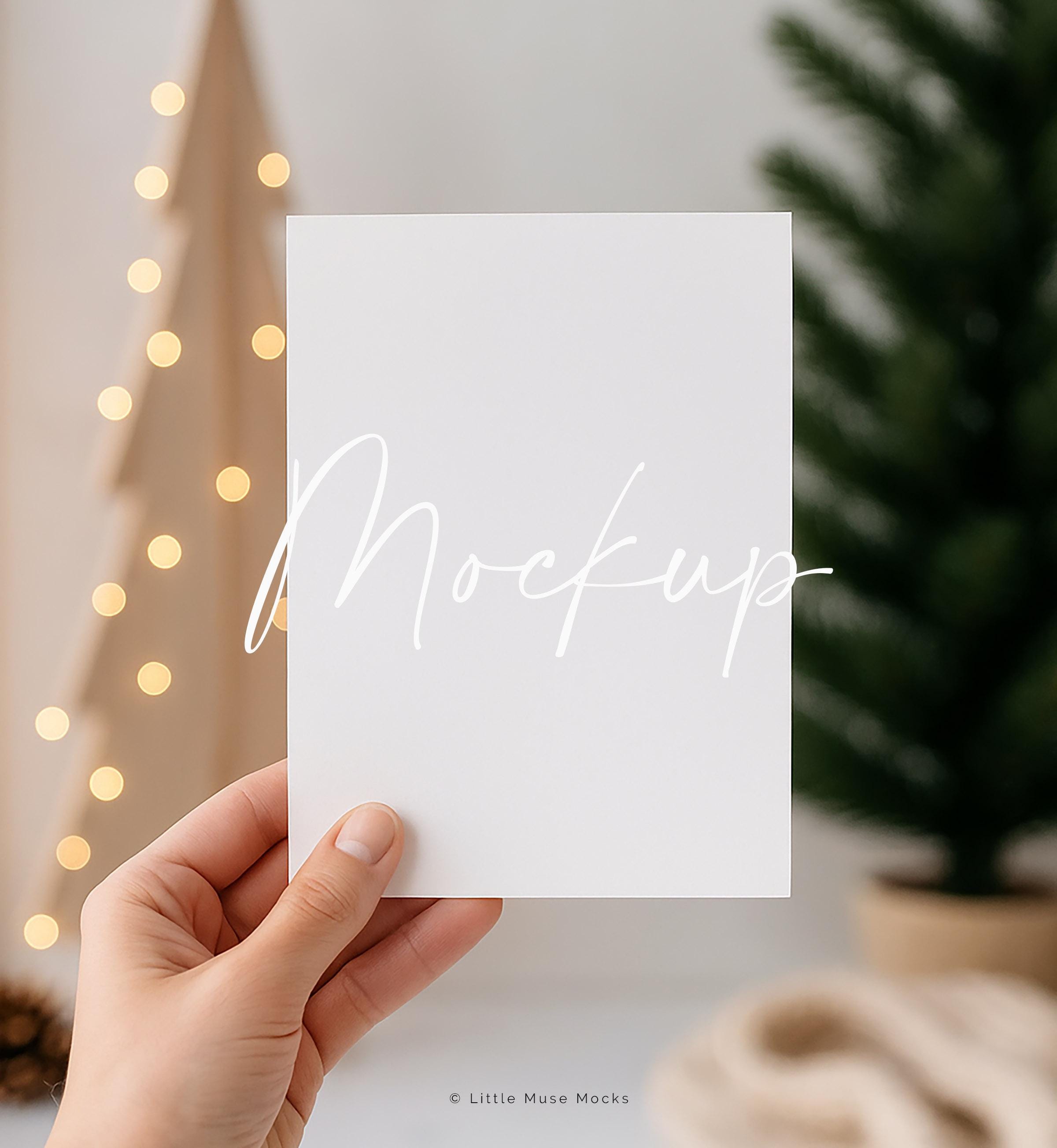 Christmas Card Mockup: 5x7 Festive Template (digital Download) - Etsy