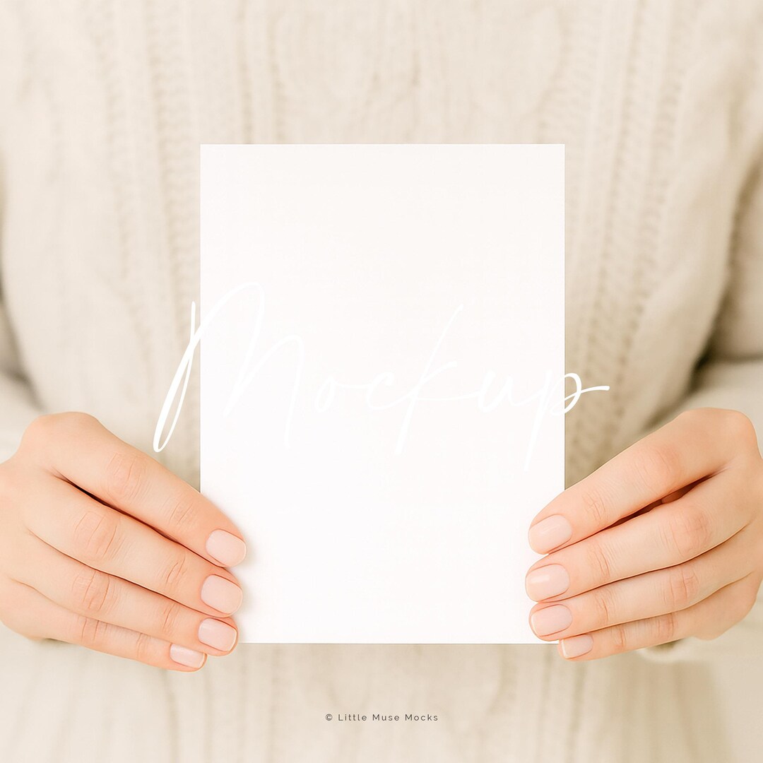 Minimalist Neutral Card Mockup: 5x7 Mock up Stationery (instant ...