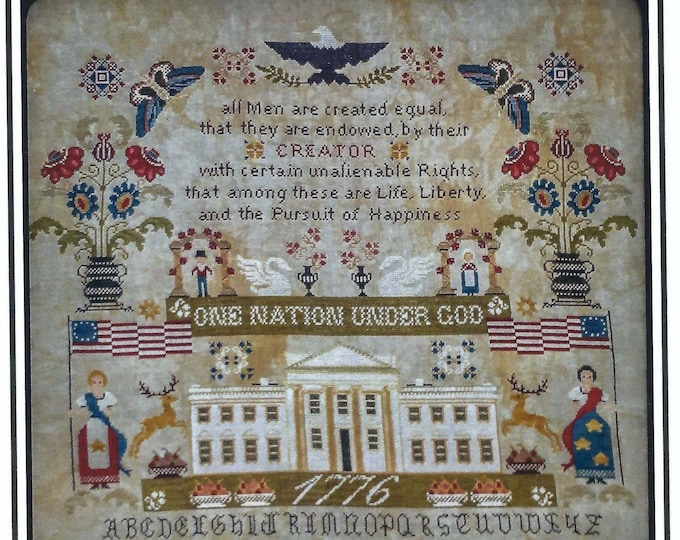 One Nation Under God by Twin Peak Primitives Counted Cross Stitch ...