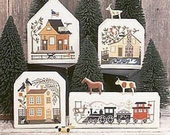 The Prairie Schooler A PRAIRIE VILLAGE I Counted Cross Stitch Leaflet ...