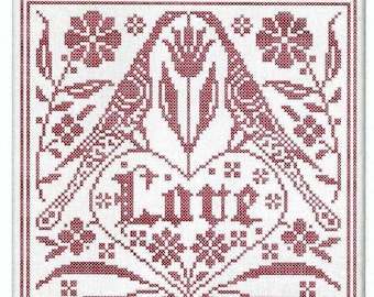 A Secret Sky Quaker Sampler by Modern Folk Embroidery Counted Cross ...