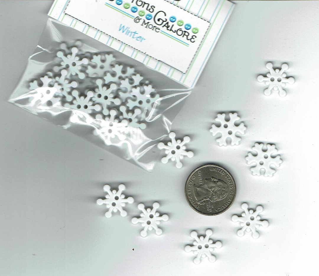 Snowflakes - Buttons (12 per Package) by Buttons Galore - Etsy