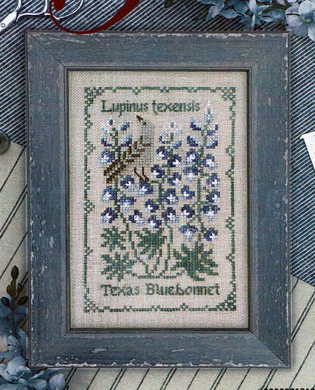 Texas Bluebonnet by the Drawn Thread Counted Cross Stitch Pattern/chart ...