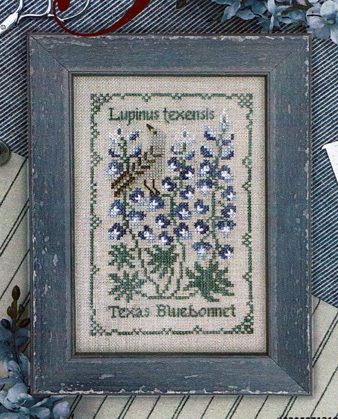 Texas Bluebonnet by the Drawn Thread Counted Cross Stitch Pattern/chart ...