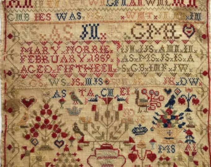 Mary Norrie 1859 by Lucy Beam Counted Cross Stitch Pattern/chart - Etsy