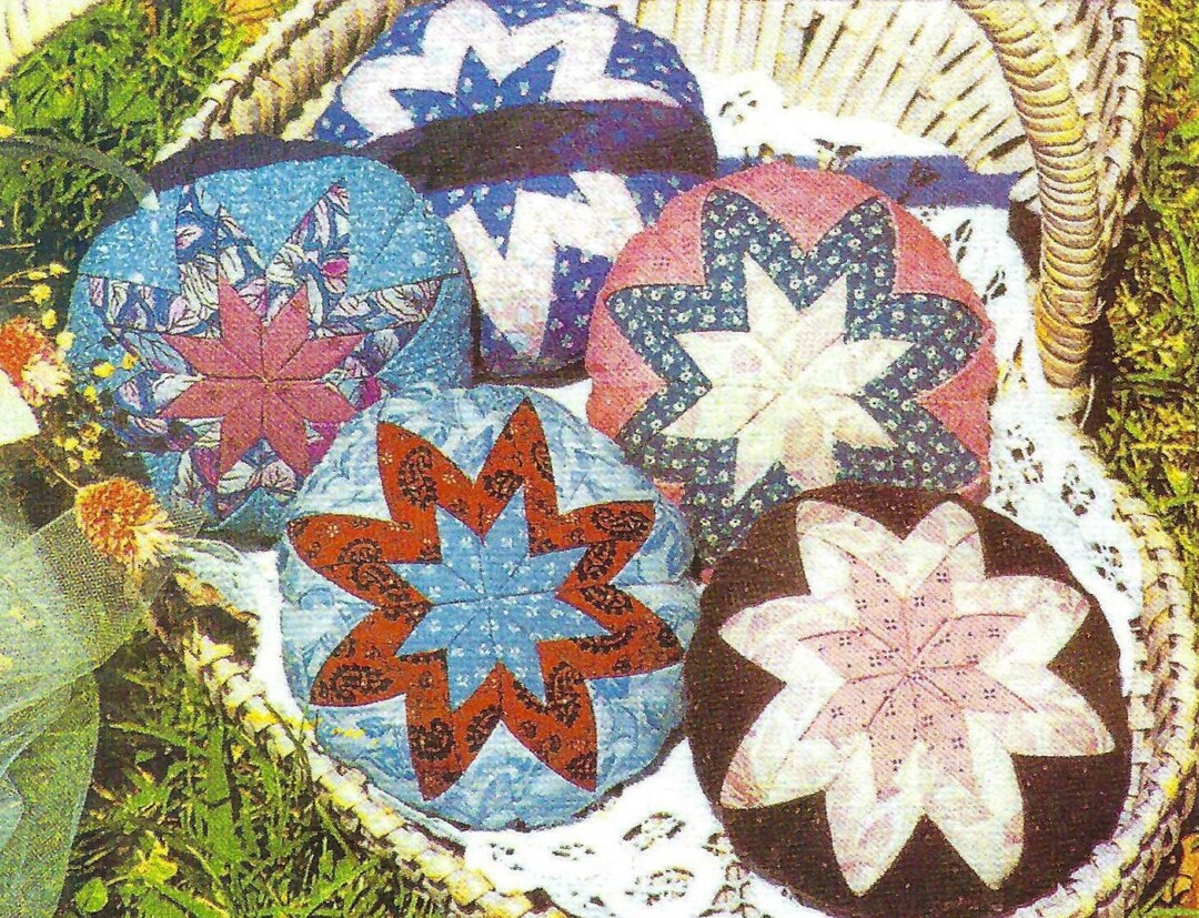 Folded Star Pincushion From Piecemakers Needlework Pattern - Etsy