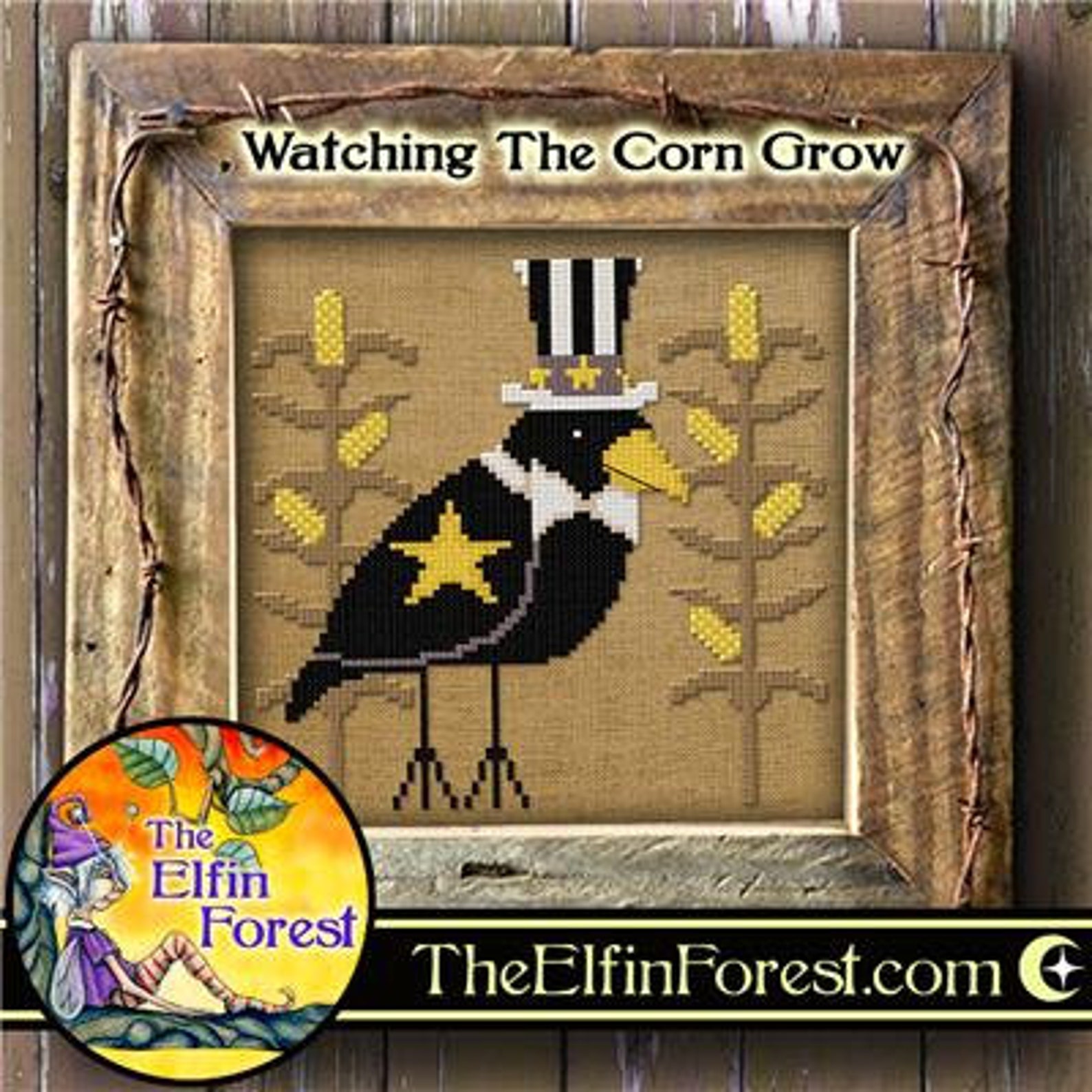 Watching the Corn Grow by the Elfin Forest Counted Cross Stitch Pattern ...