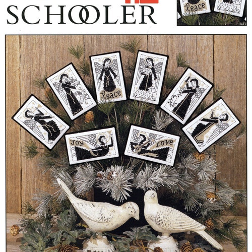 Blackwork Angels by Prairie Schooler Counted Cross Stitch - Etsy