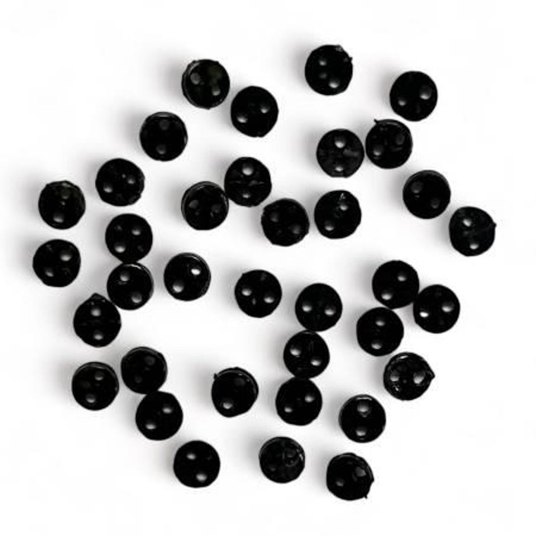 Tiny Micro Black 4mm Buttons by Buttons Galore - Etsy