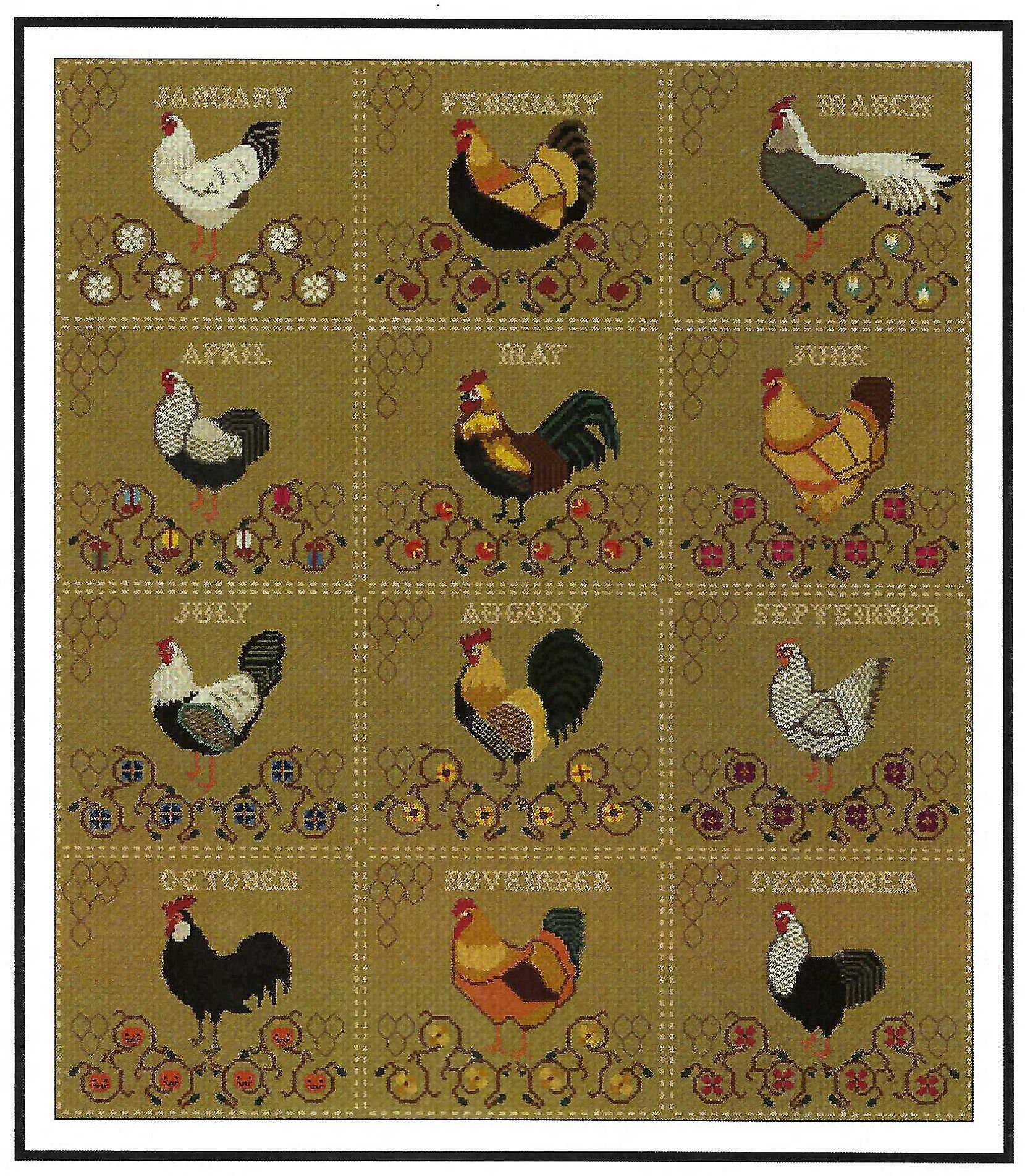 Coop Almanac by Twin Peak Primitives Counted Cross Stitch Pattern/chart ...