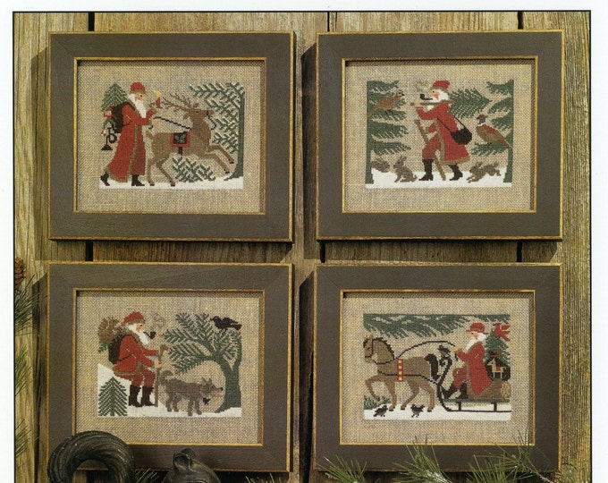 Woodland Santas by Prairie Schooler Counted Cross Stitch Pattern/chart ...