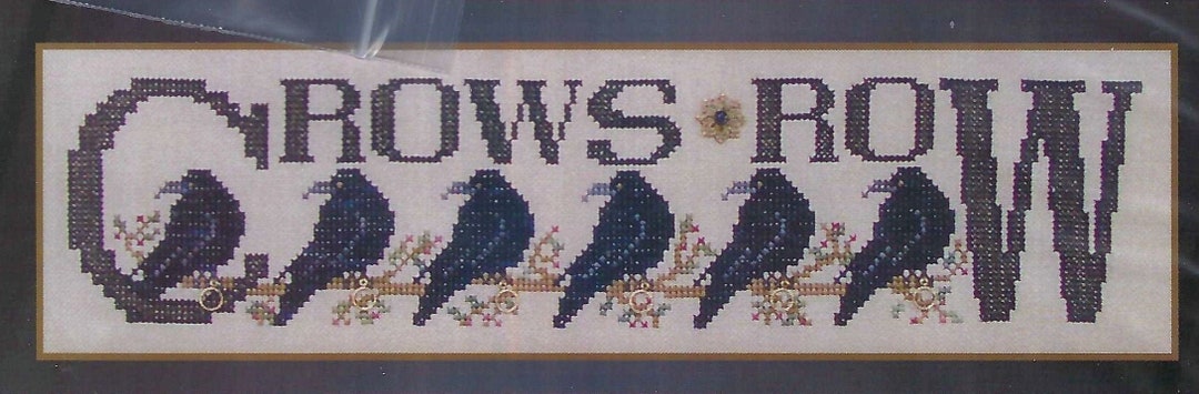 Crows Row by Hinzeit Counted Cross Stitch Pattern/chart W\charms - Etsy