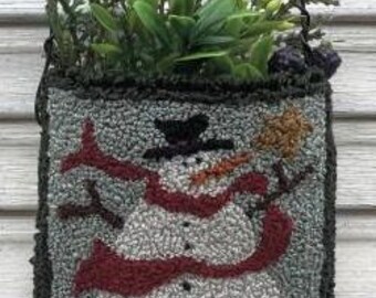 Pattern: "snowman Pocket" Punch Needle by Threads That Bind - Etsy