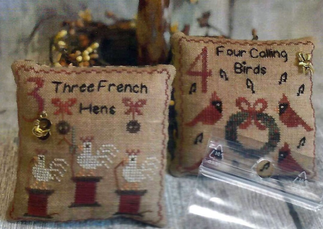 Twelve Days of Christmas 2 french Hens & Calling Birds by - Etsy