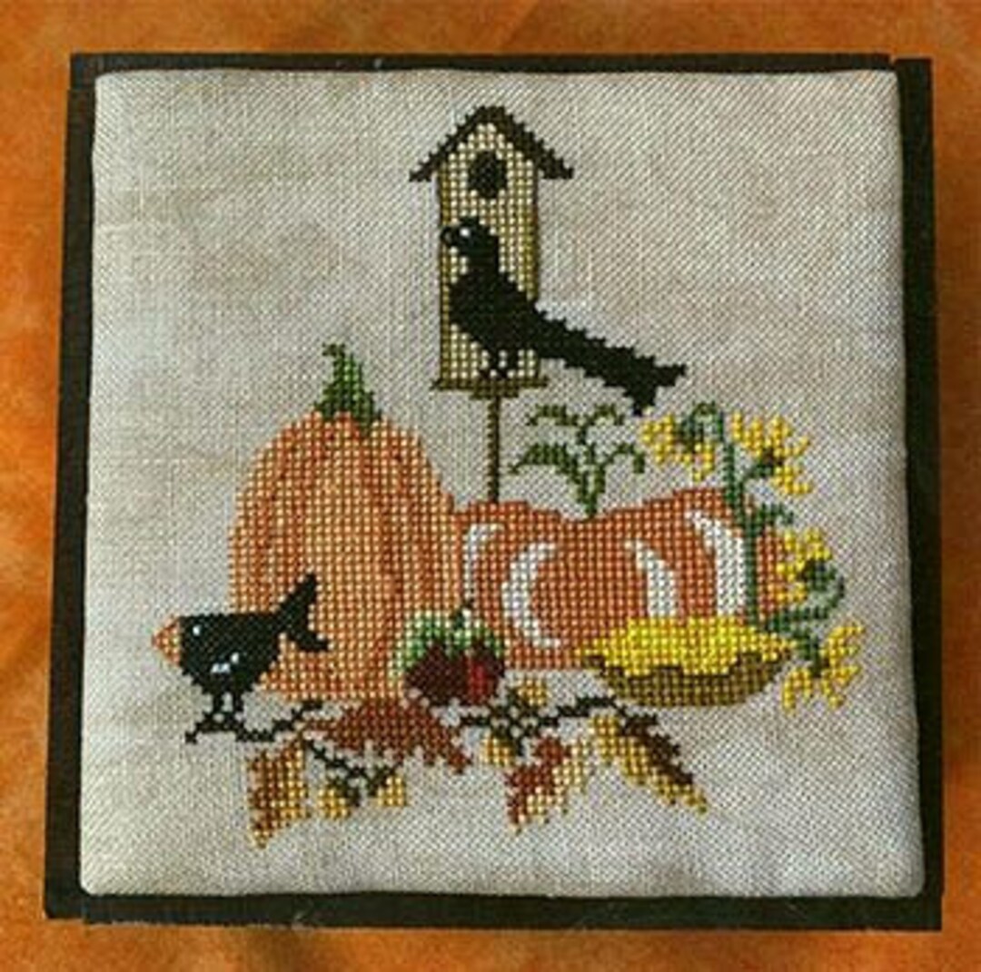 For the Birds - Pumpkin Box by Keslyn's Designs Counted Cross Stitch ...