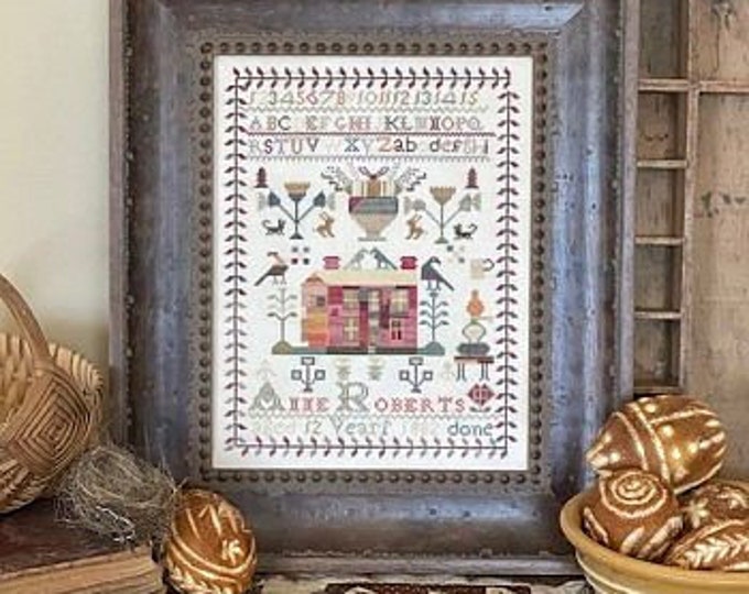 Anne Roberts Reproduction Sampler by Hands to Work Counted Cross Stitch ...