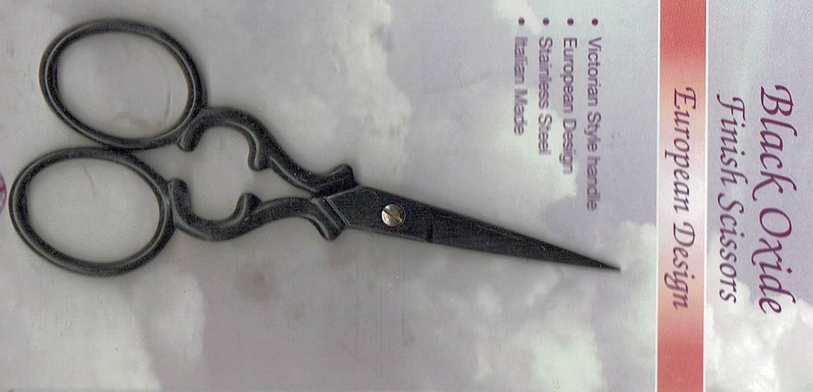 Beautiful 4 Black Oxide Victorian Embroidery Scissors - Etsy