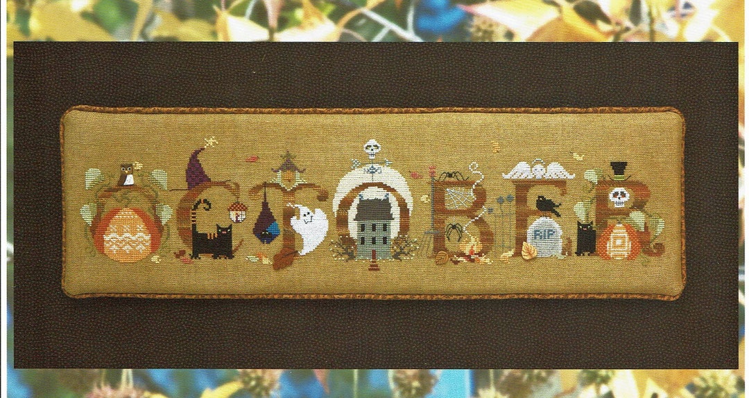 October by the Cricket Collection Counted Cross Stitch Pattern/chart - Etsy