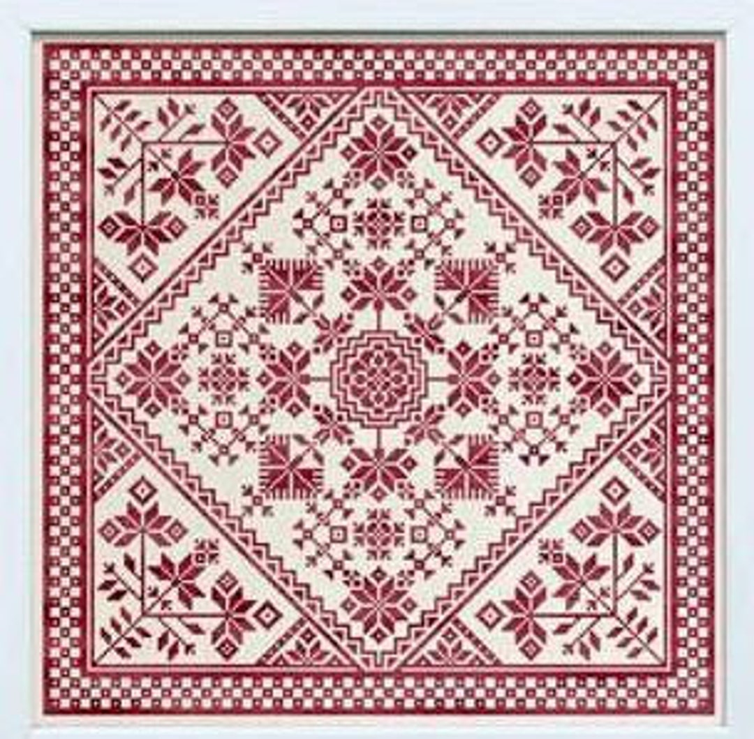 Hälsingland Blommor Swedish Style Pattern by Modern Folk Embroidery ...