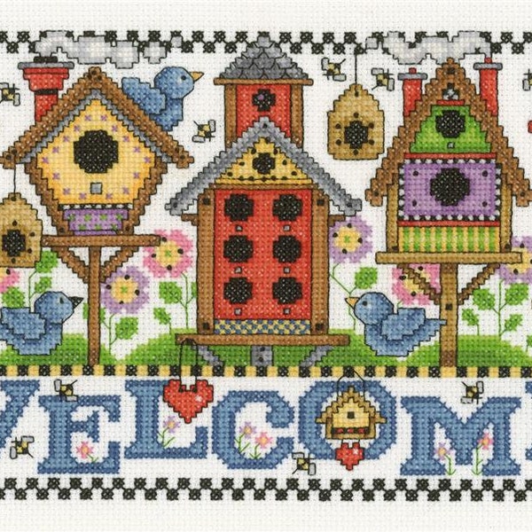 Cross Stitch Chart Birdhouses - Etsy