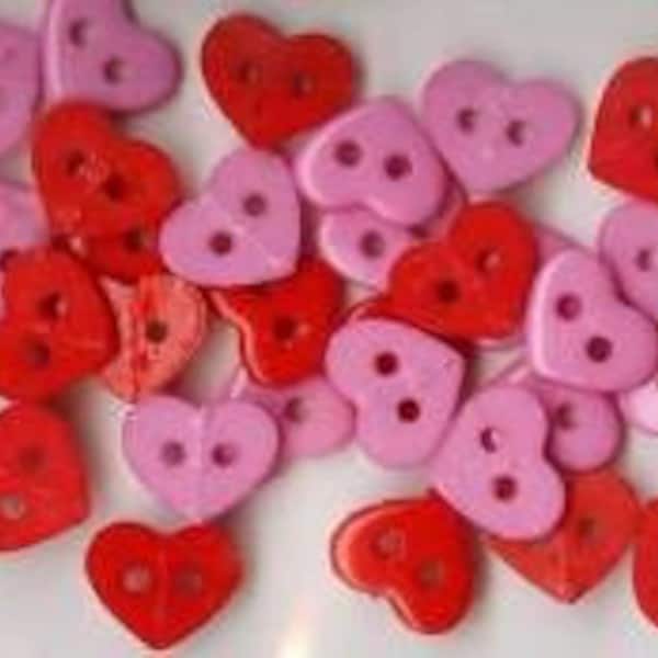 Tiny Heart Buttons - Etsy